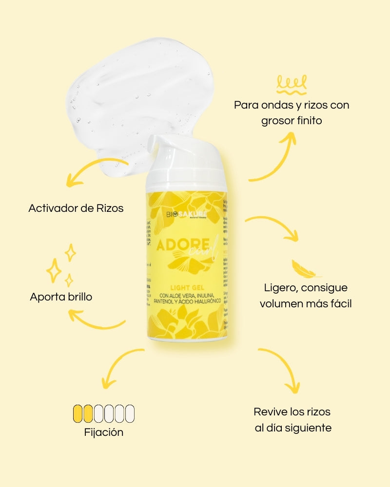 Geles para el cabello sin alcohol, sin siliconas, ni residuos - Bio Sakure