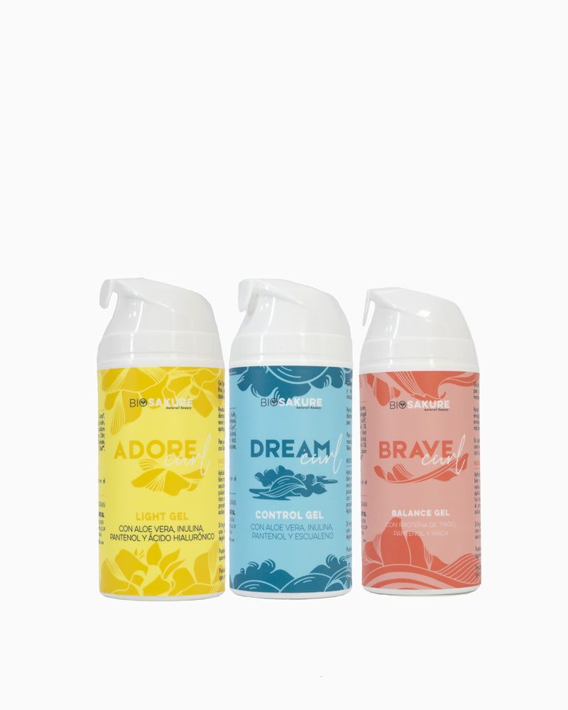 Geles para el cabello sin alcohol, sin siliconas, ni residuos - Bio Sakure